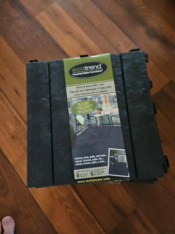 EcoTrend TierraVerde 12x12 Inches Interlocking Outdoor Balcony Deck ...