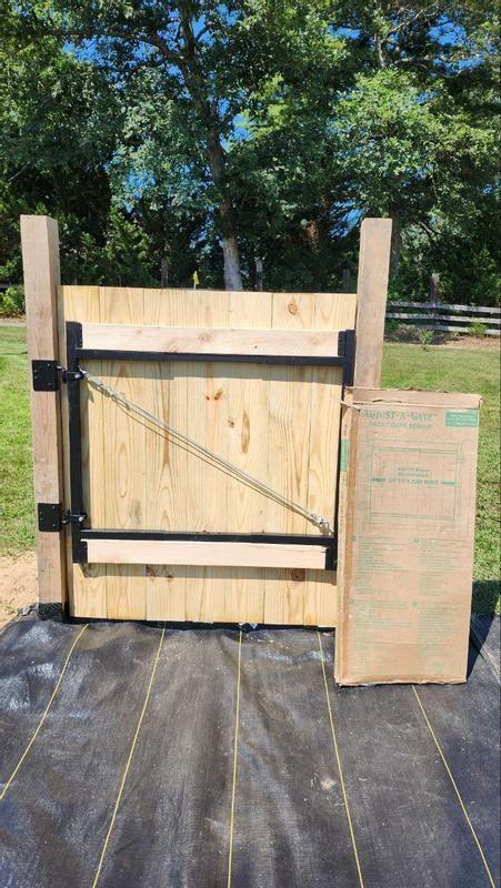 Adjust-A-Gate 34 in. x 60 in. - 96 in. 2 Rail Gate Kit, Front Gate ...