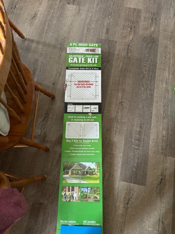 Fit-Right 6-ft H x 6-ft W 10.5 -Gauge Galvanized Galvanized steel Weave ...