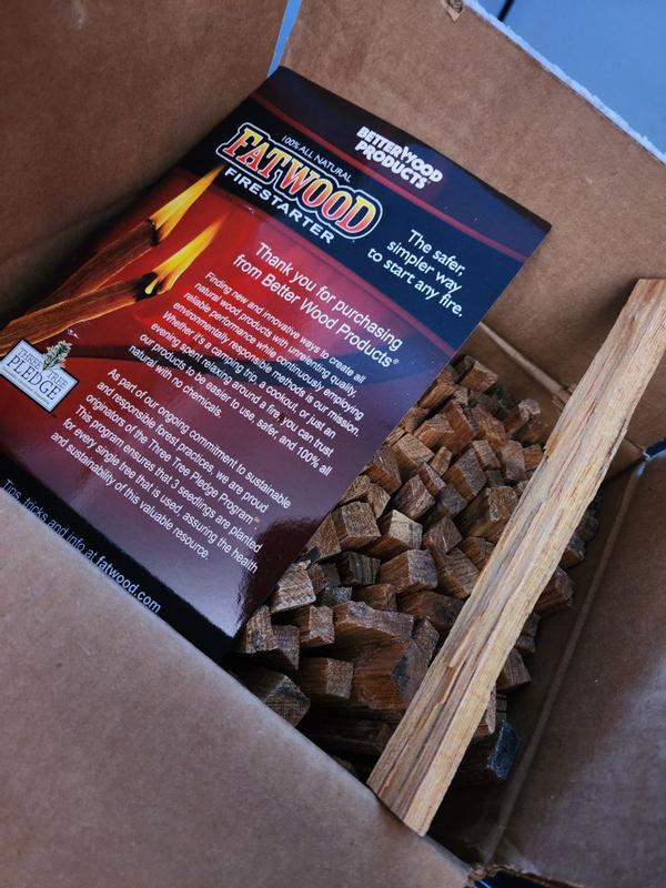 BetterWood Products 9910 Fatwood 10 Pound Natural Wood Firestarter (4 Pack) in the Firewood ...