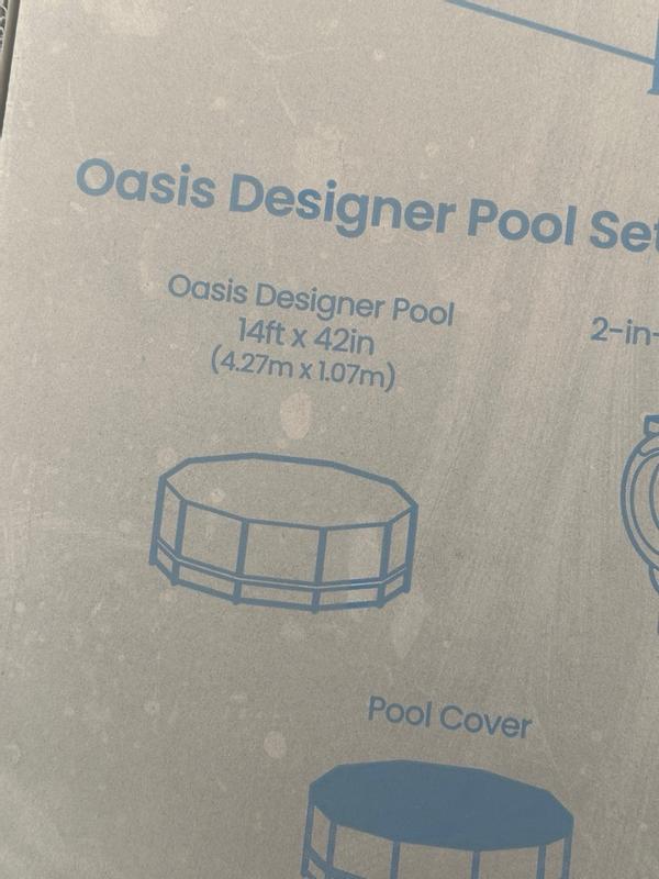 Funsicle 14ft x 42 Inch Oasis Round Outdoor Above Ground Swim Pool in ...