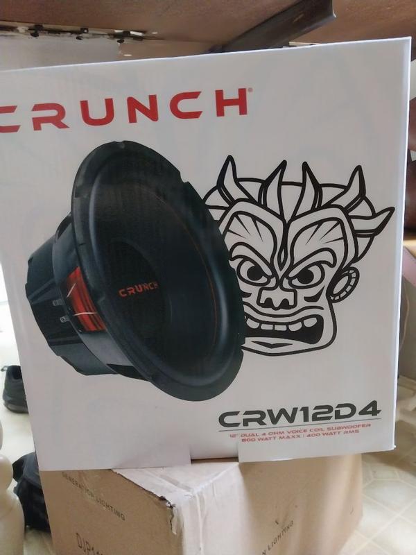 Crunch CRW12D4 12 Inch 800 Watt MAX 4 Ohm Dual Voice Coil Car Subwoofer ...