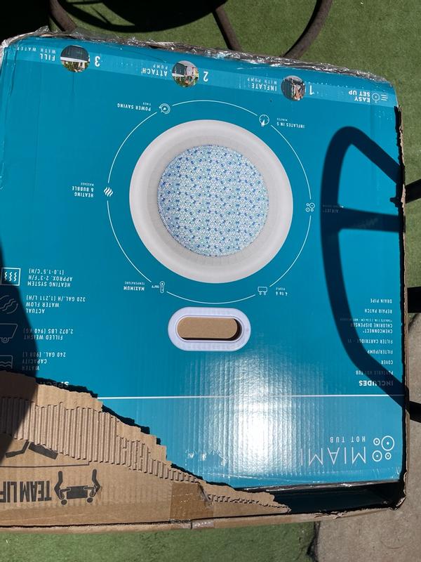 Bestway SaluSpa Miami AirJet 4-6 Person Inflatable Hot Tub w ...