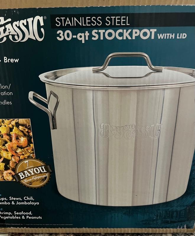 Bayou Classic 30 Quart / 7.5 Gallon Stainless Steel Brew Kettle Pot ...