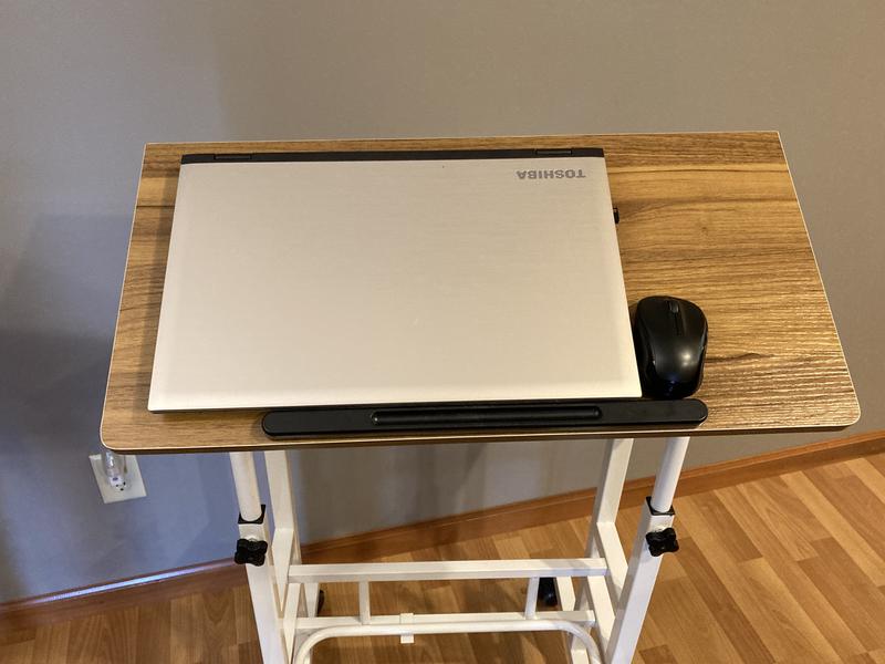 SDADI L101XWFDT Adjustable Height Mobile Standing Office Computer Desk ...