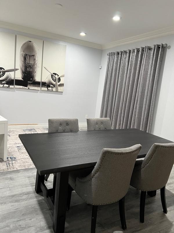 Maven Lane Yves Rectangular Wooden Dining Table in Weathered Black ...