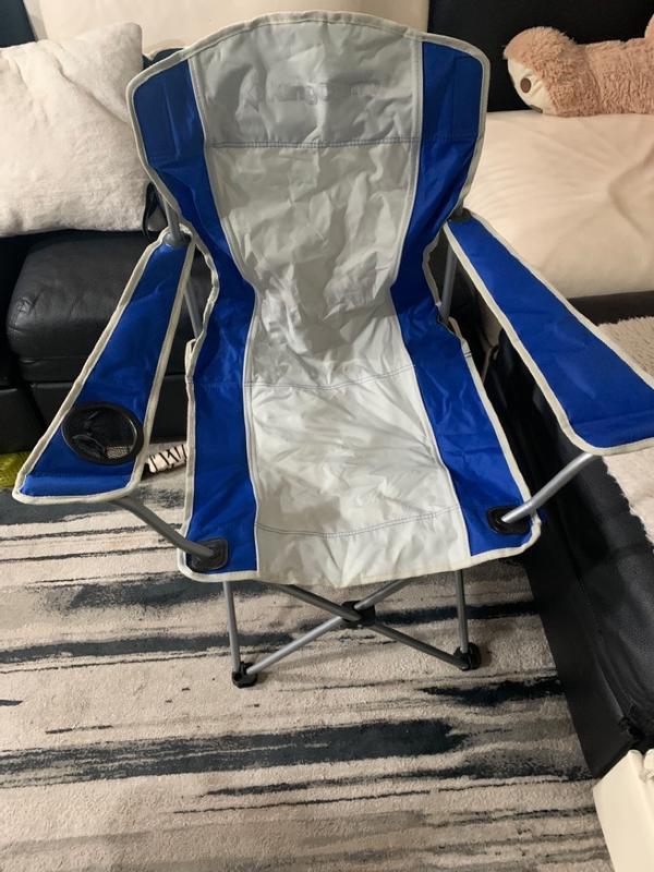 KingCamp Polyester Blue/White Folding Camping Chair 397277 at Lowes.com