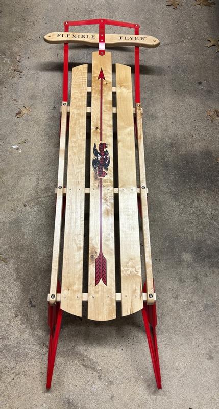 FLEXIBLE FLYER 60-in x 20.5-in Red Snow sled in the Winter Sports ...