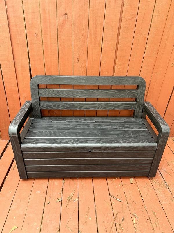 TOOMAX Foreverspring 52-in W x 35-in H Anthracite Plastic Storage Bench ...