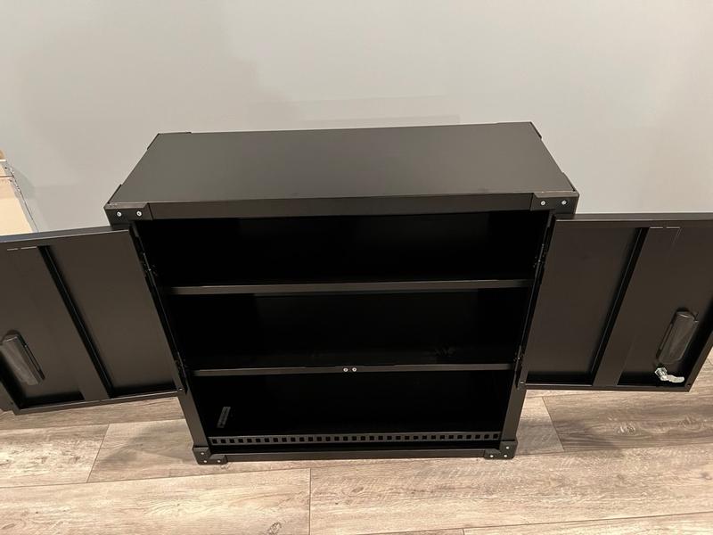 AOBABO 72 Inch Double Door Locking Storage Cabinet with Adjustable ...