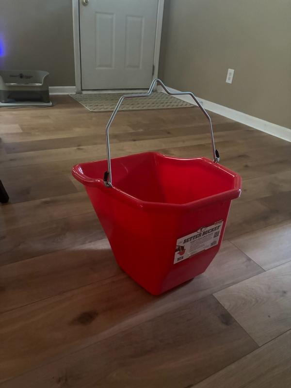 Little Giant 20-Quart Durable Plastic Flat Back Livestock Feed Bucket ...