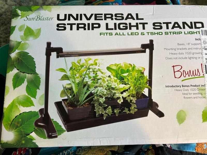 SunBlaster Universal Aluminum Adjustable T5 Light Strip Stand with ...