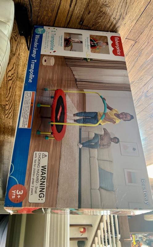 Fisher-Price WonderJump 36" Round Indoor Mini Trampoline Kids Toy ...