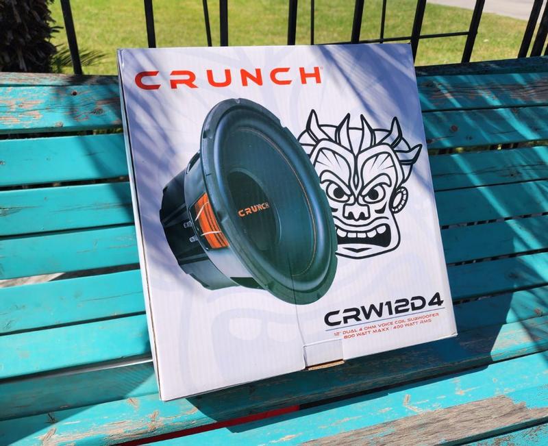 Crunch CRW12D4 12 Inch 800 Watt MAX 4 Ohm Dual Voice Coil Car Subwoofer ...
