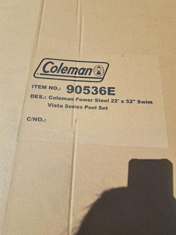 Coleman Power Steel 22 ft x 52 inch Round Frame Above Ground Swimming ...