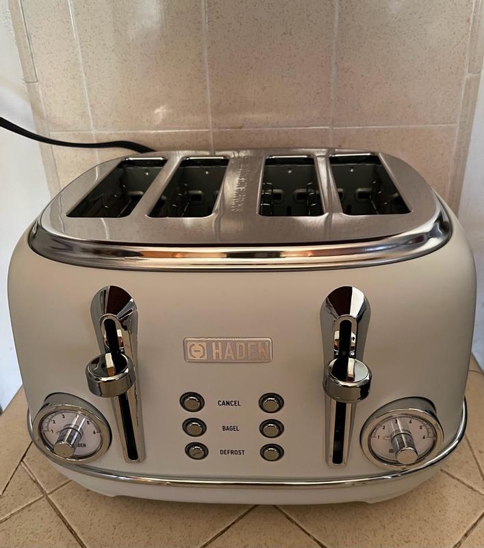 Haden Chelsea Stainless Steel 4 Slice Toaster - Ivory/Chrome in the ...