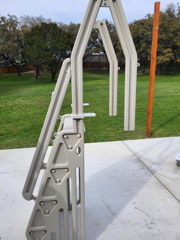 Vinyl Works 60-in Plastic Drop-in pool steps Hand Rail in the Above ...