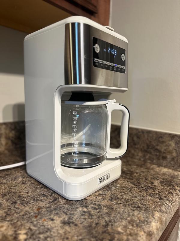 Haden Generous Brew 14 Cup Programmable Digital Coffee Maker Pot Ivory ...