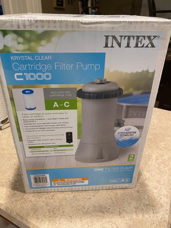 Intex Intex 1500 GPH Pool Filter Pump with Timer and 1000 GPH Easy Set ...