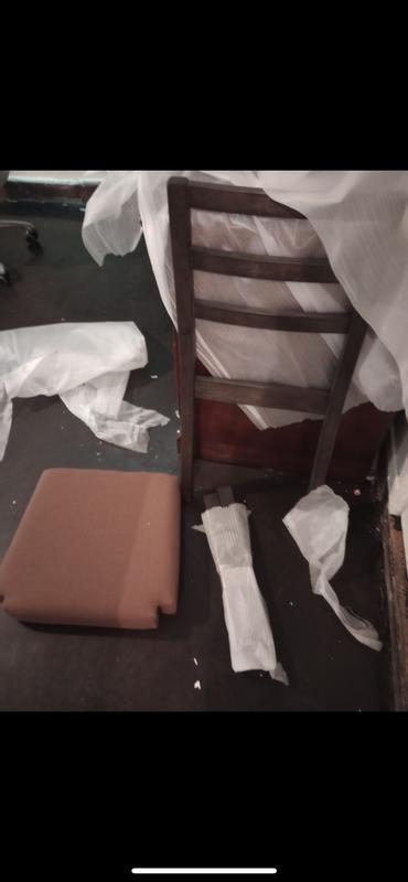 Maven Lane Willow Rustic Dining Chair, White with Cream Weave Fabric ...