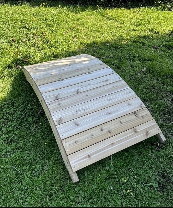 All Things Cedar 6-ft Natural Cedar Garden Bridge FB72 at Lowes.com