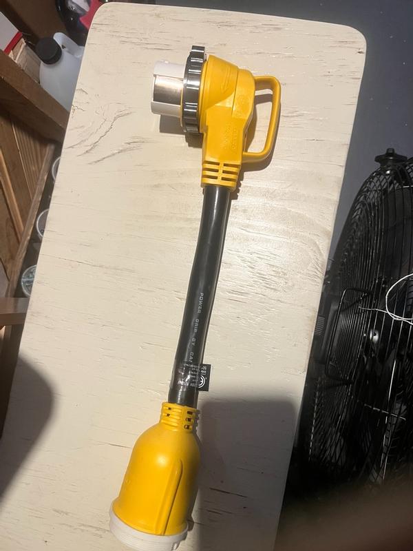 CAMCO Power Grip 18 Inches Dogbone Adapter with 50 Amp Locking Male and ...