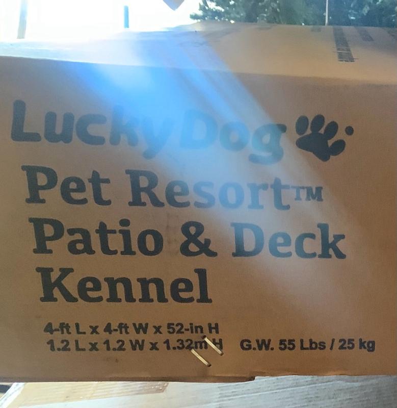 Lucky Dog Large (41 - 65 lbs.) Wire Dog Box kit Outdoor ( 8-Feet L x 4 ...