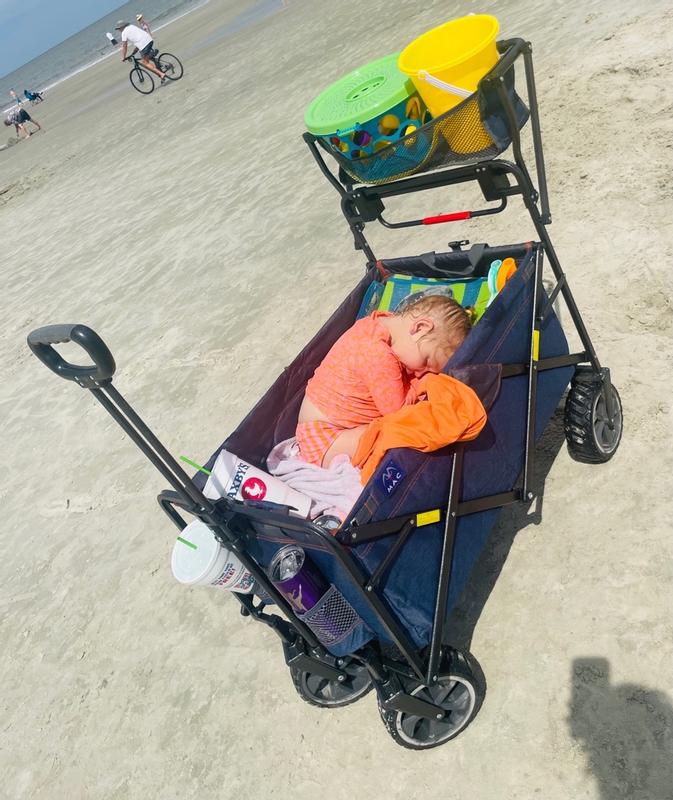 Mac Sports Collapsible Folding Heavy Duty Push Pull Utility Cart Wagon ...