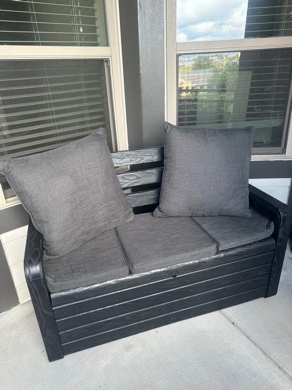 TOOMAX Foreverspring 52-in W x 35-in H Anthracite Plastic Storage Bench ...