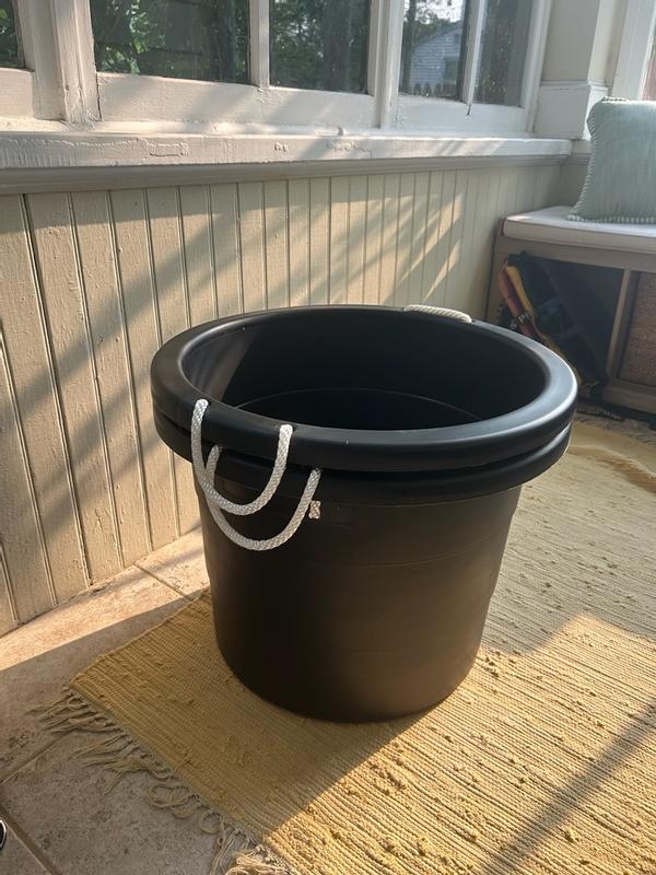 United Solutions 2 Pack 19 Gallon Rope Handle Tub Plastic Storage ...