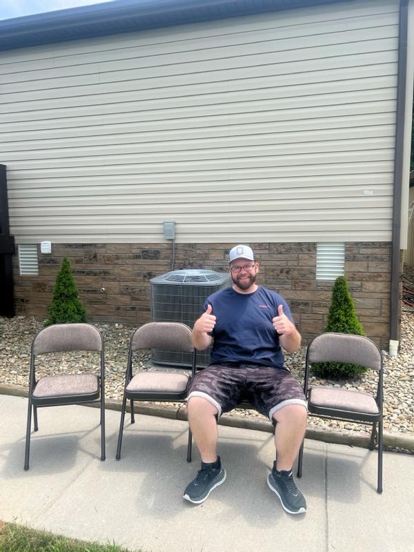 Meco Corporation MECO 4-Pack of Deluxe Motif Fabric Padded Folding ...