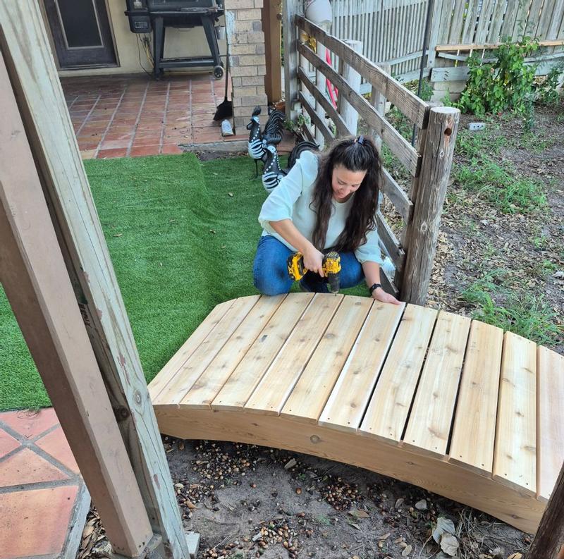 All Things Cedar 6-ft Natural Cedar Garden Bridge FB72 at Lowes.com