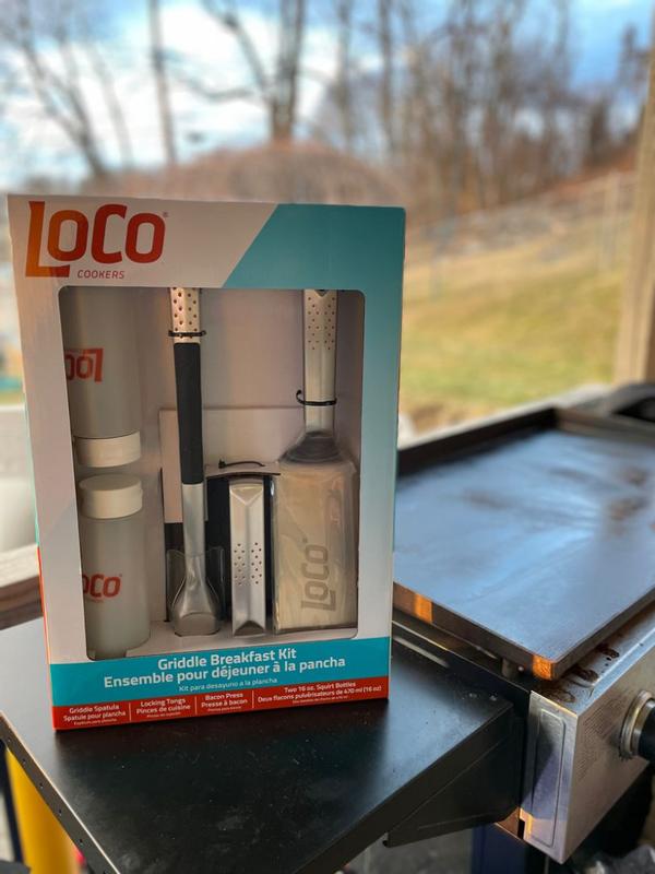 LoCo COOKERS 5 Piece Griddle Breakfast Cooking Accessory Kit with Bacon ...