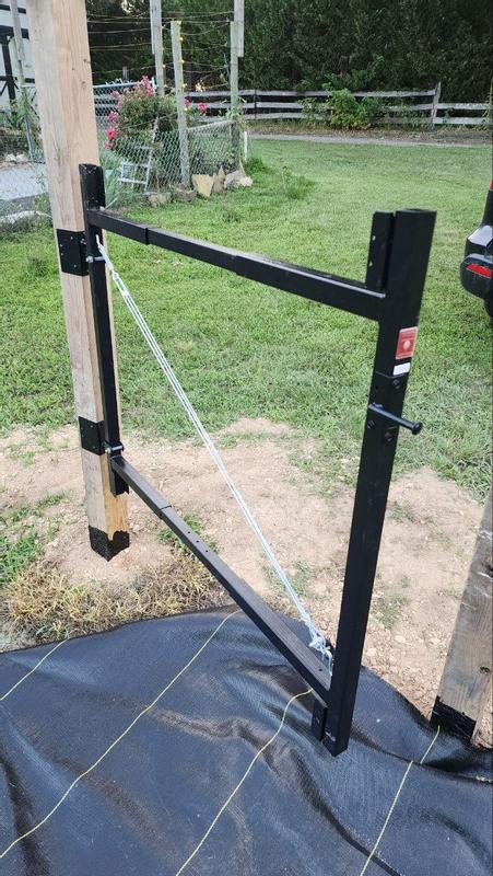 Adjust-A-Gate 34 in. x 36 in. - 60 in. 2 Rail Gate Kit, Front Gate ...