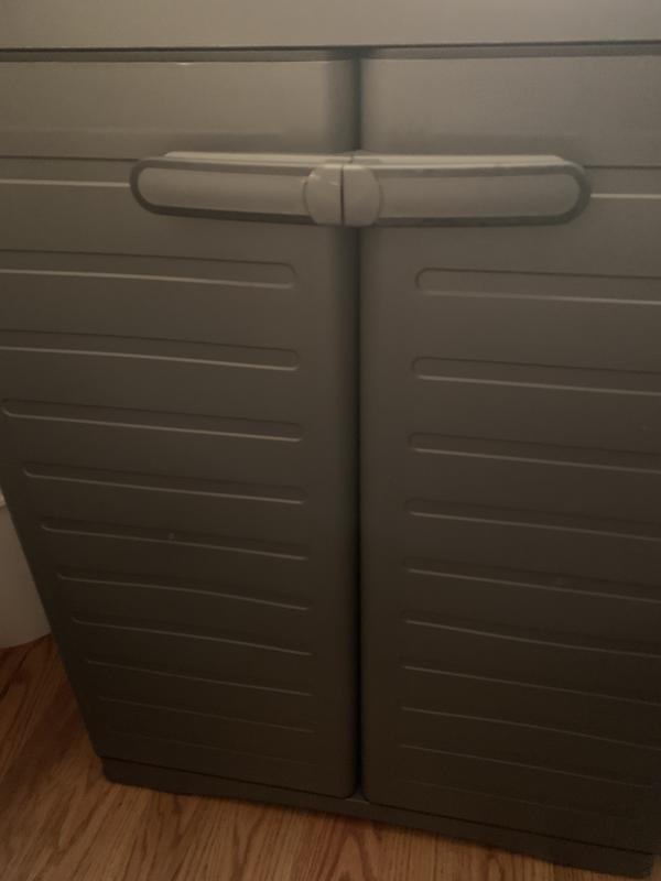 Gracious Living 17-in W x 69-in H Plastic Grey/Black Freestanding ...