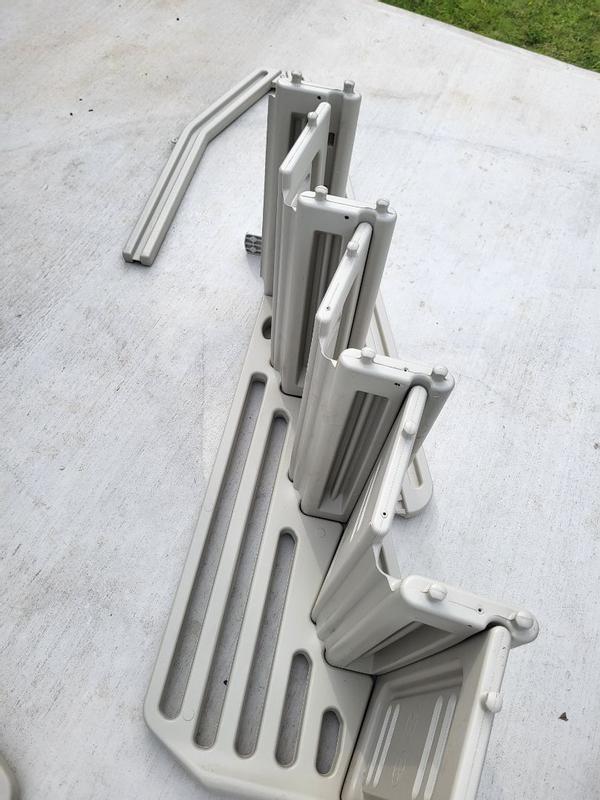 Vinyl Works 60-in Plastic Drop-in pool steps Hand Rail in the Above ...