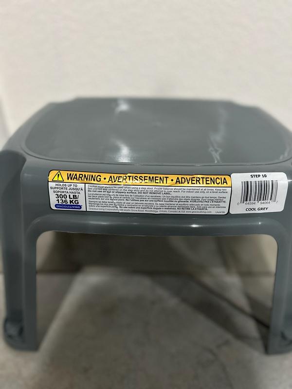 Gracious Living 9.5 Inch Plastic 1 Step Portable Home and Kitchen Stool ...