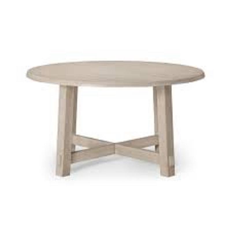 Maven Lane Sasha Round Wooden Dining Table in Weathered Brown Finish in ...
