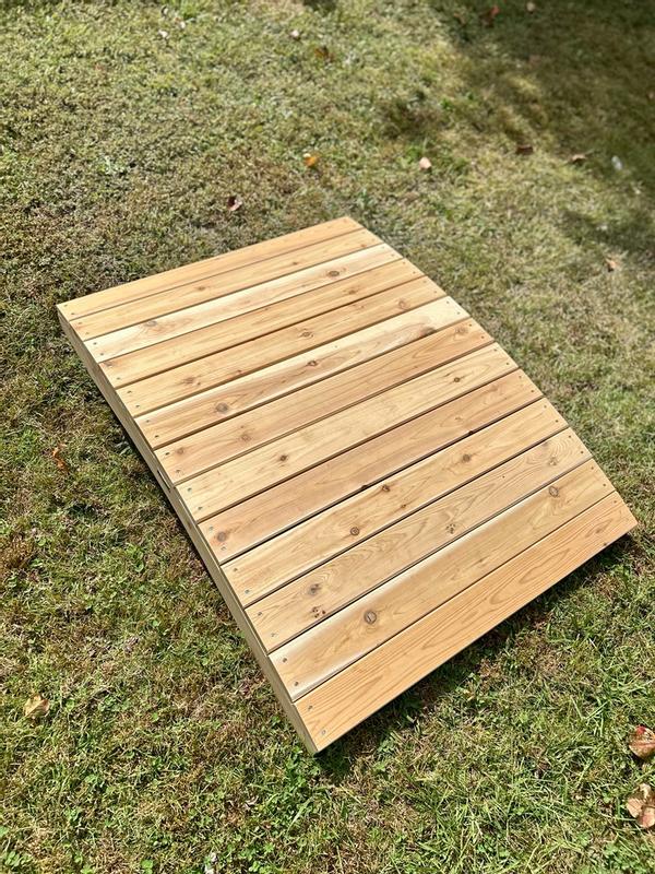 All Things Cedar 4-ft Natural Cedar Garden Bridge FB48 at Lowes.com