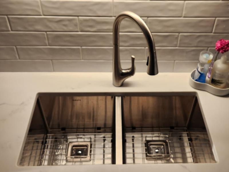 Azuni Drop-in or undermount 32-in x 18-in Stainless steel Double equal ...