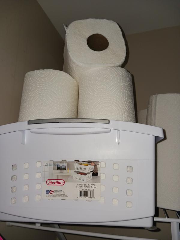 Sterilite Corporation Contemporary/Modern White with Titanium Latches ...