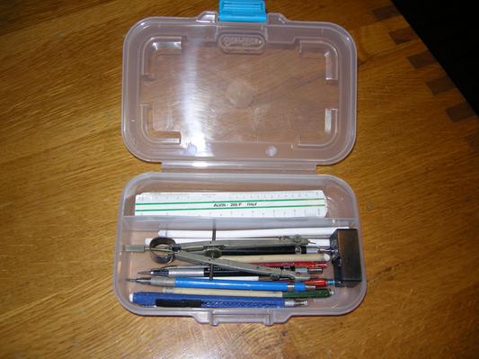 Sterilite Convenient Small Divided Clear Storage Pencil Box and Latch ...
