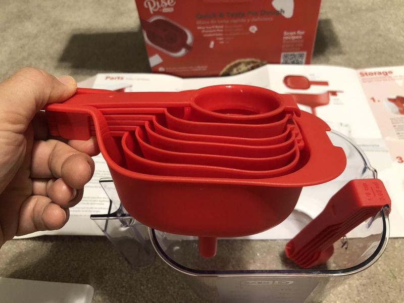 Rise By DASH 1 cups Plastic Clear/Red Measuring Cup Set in the Bakeware ...