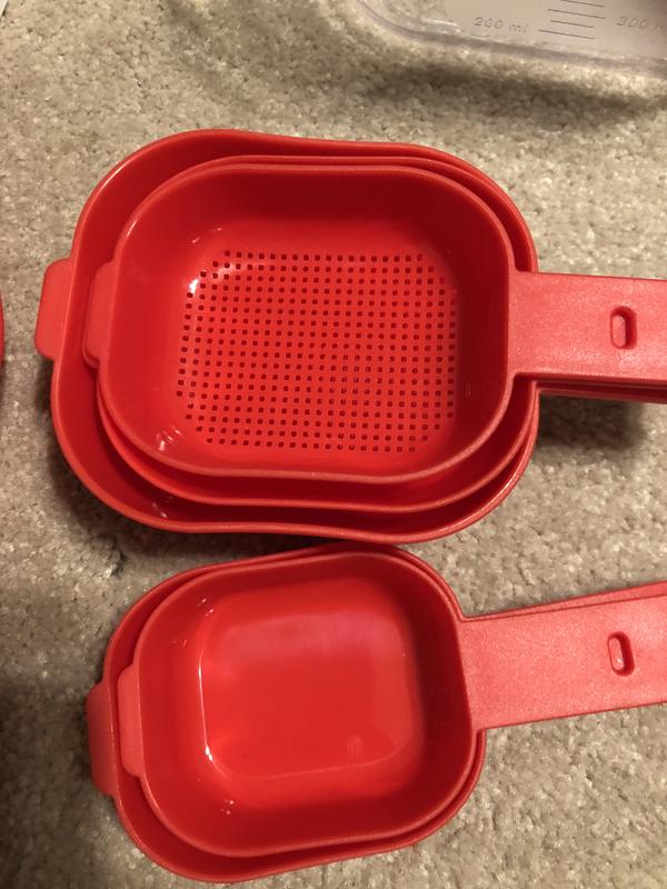 Rise By DASH 1 cups Plastic Clear/Red Measuring Cup Set in the Bakeware ...