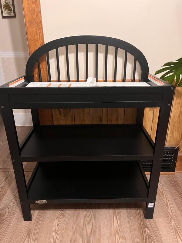 Graco 33.75-in W Black Freestanding Changing Table 00542-60B at Lowes.com