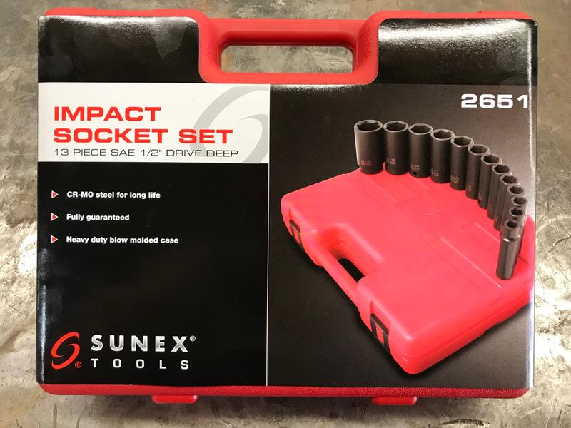 SUNEX TOOLS 13-Piece Standard (SAE) 1/2-in Drive Set 6-point Impact ...