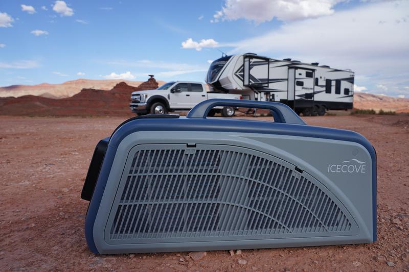 IceCove 25.5V Portable Air Conditioner, 43 sq. ft., 2,500 BTU, Blue at ...