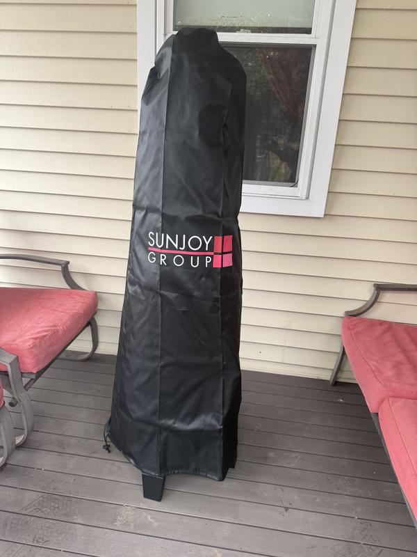 Sunjoy 57 in. 2 in 1 Chiminea Fire Pit & Grill, Grey Metal Outdoor with ...