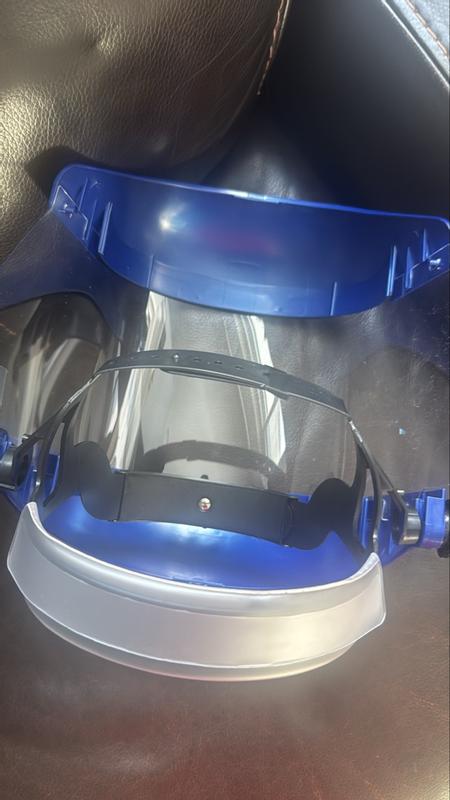 Sellstrom 380 Series Blue Plastic Face Shield with Clear Lens, ANSI ...