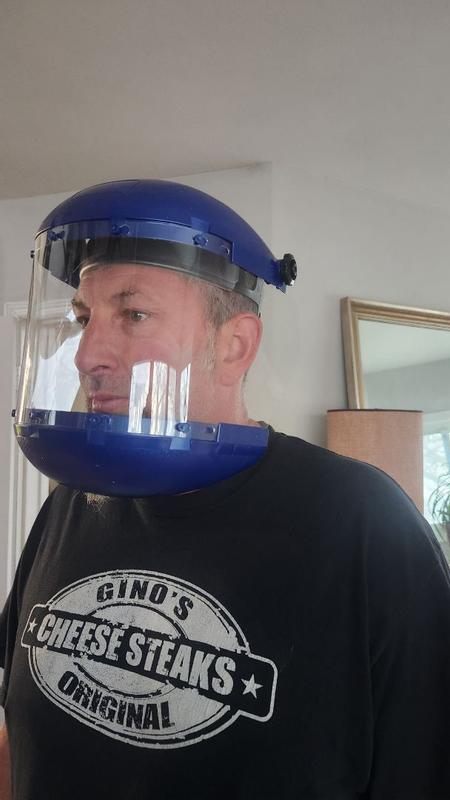 Sellstrom 380 Series Blue Plastic Face Shield with Clear Lens, ANSI ...